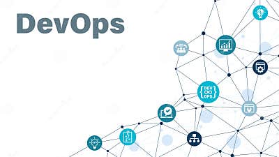 Devops. Agile Development and Optimization Concept on Virtual Screen Stock Vector - Illustration ...