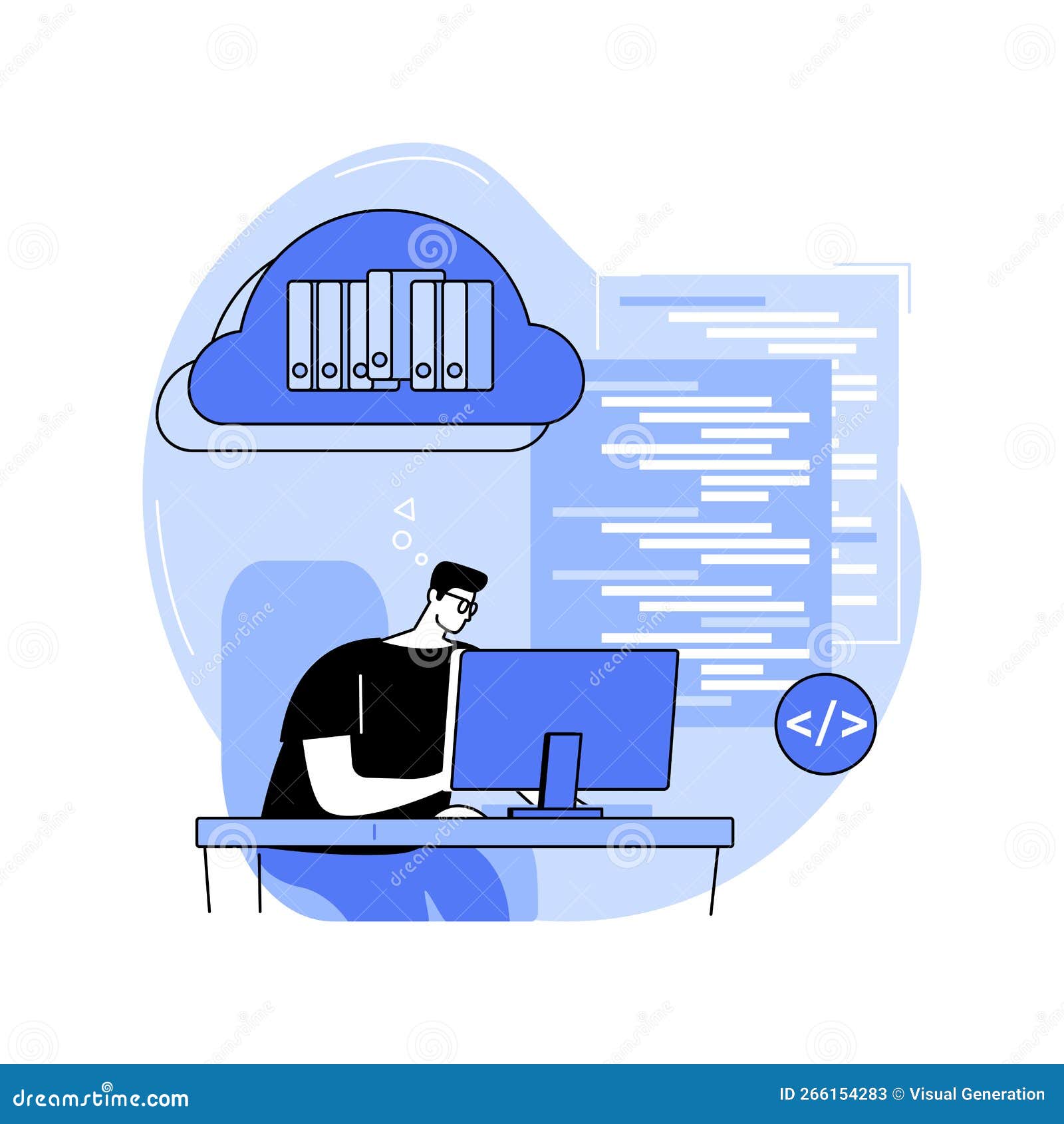 DevOps Cloud Engineer Isolated Cartoon Vector Illustrations. Stock ...