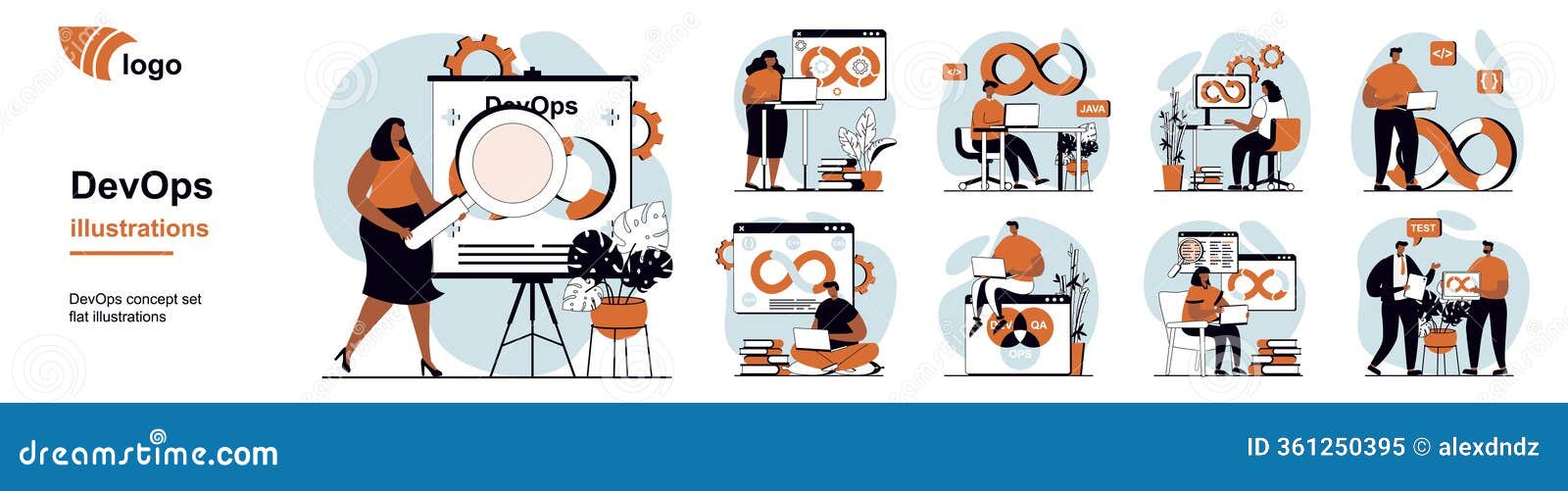 DevOps Concept, Building Blocks Of DevOps Represented Through A Modern ...