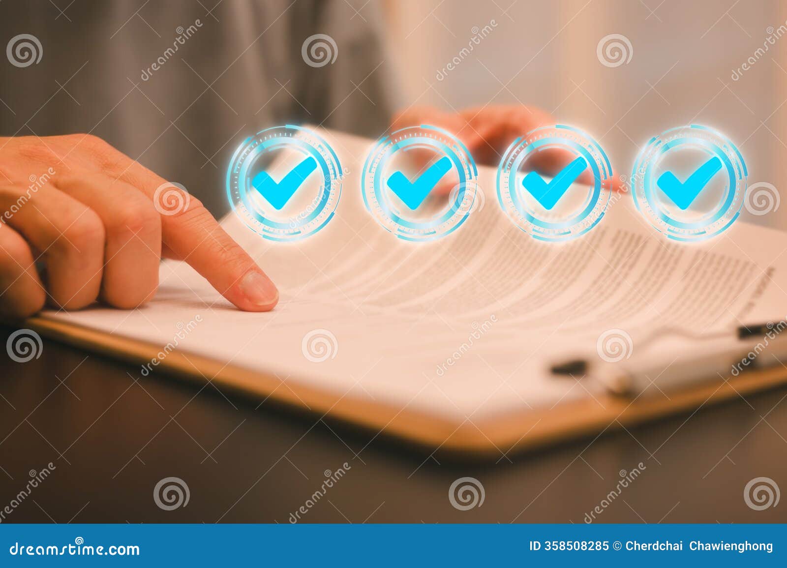 Hand With Tick Sign Royalty-Free Stock Image | CartoonDealer.com #13029250