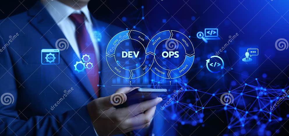 DevOps Dev Ops Software Development. Business Technology Automation Process Concept Stock Image ...
