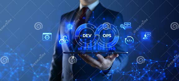 DevOps Dev Ops Software Development. Business Technology Automation Process Concept Stock Image ...