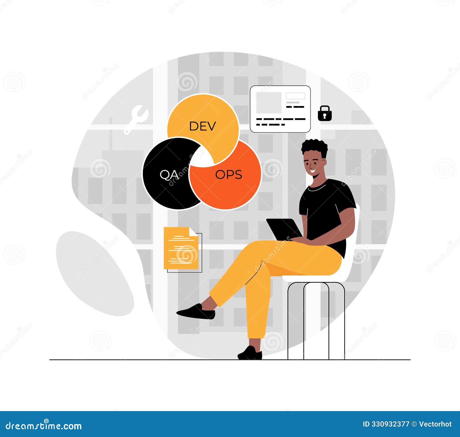 Web Developer Concept Vector For Landing Page Programmer Constructs