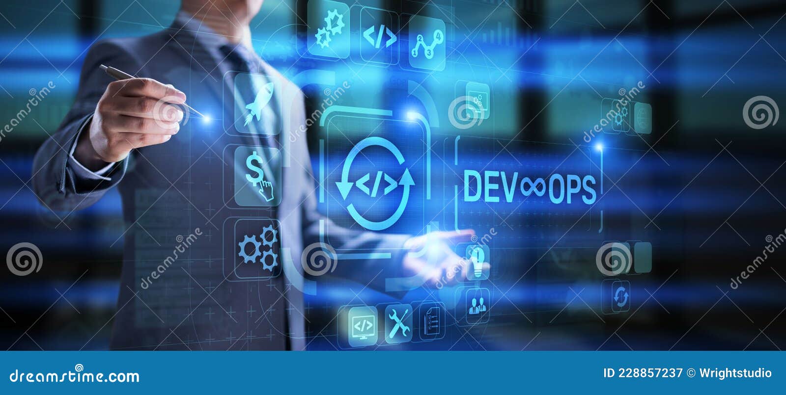 DevOps Development Operations Agil Programming Technology Concept Stock Image - Image of scrum ...