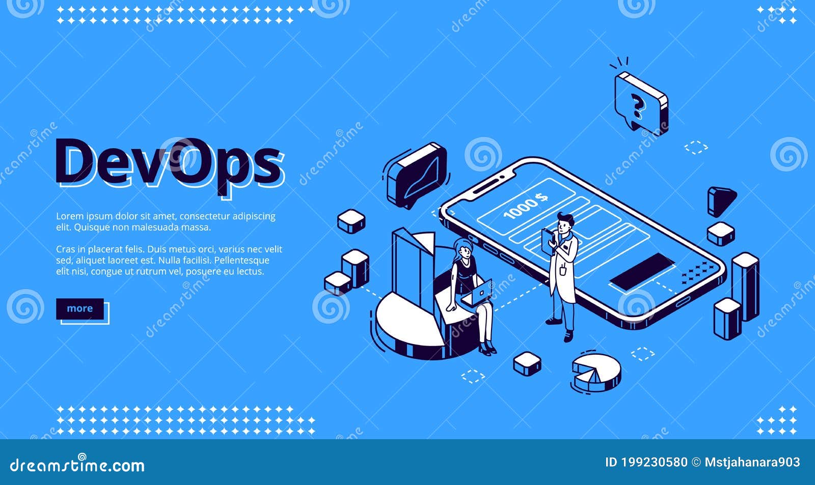 DevOps Banner Concept Has 8 Steps To Analyze Such As Plan, Code, Build ...