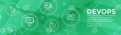 DevOps Icon Set - Dev Ops Web Header Banner Stock Vector - Illustration ...