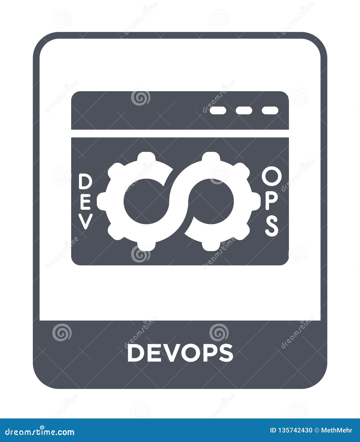Devops Symbol Flat Vector Illustration Isolated On Background Software