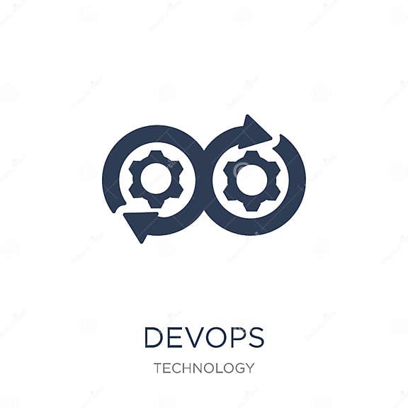 DEVOPS Icon. Trendy Flat Vector DEVOPS Icon on White Background Stock ...