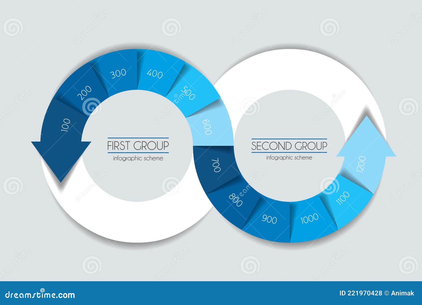 Devops, Infinity Infographic. 2 Step Options Template, Scheme, Diagram ...