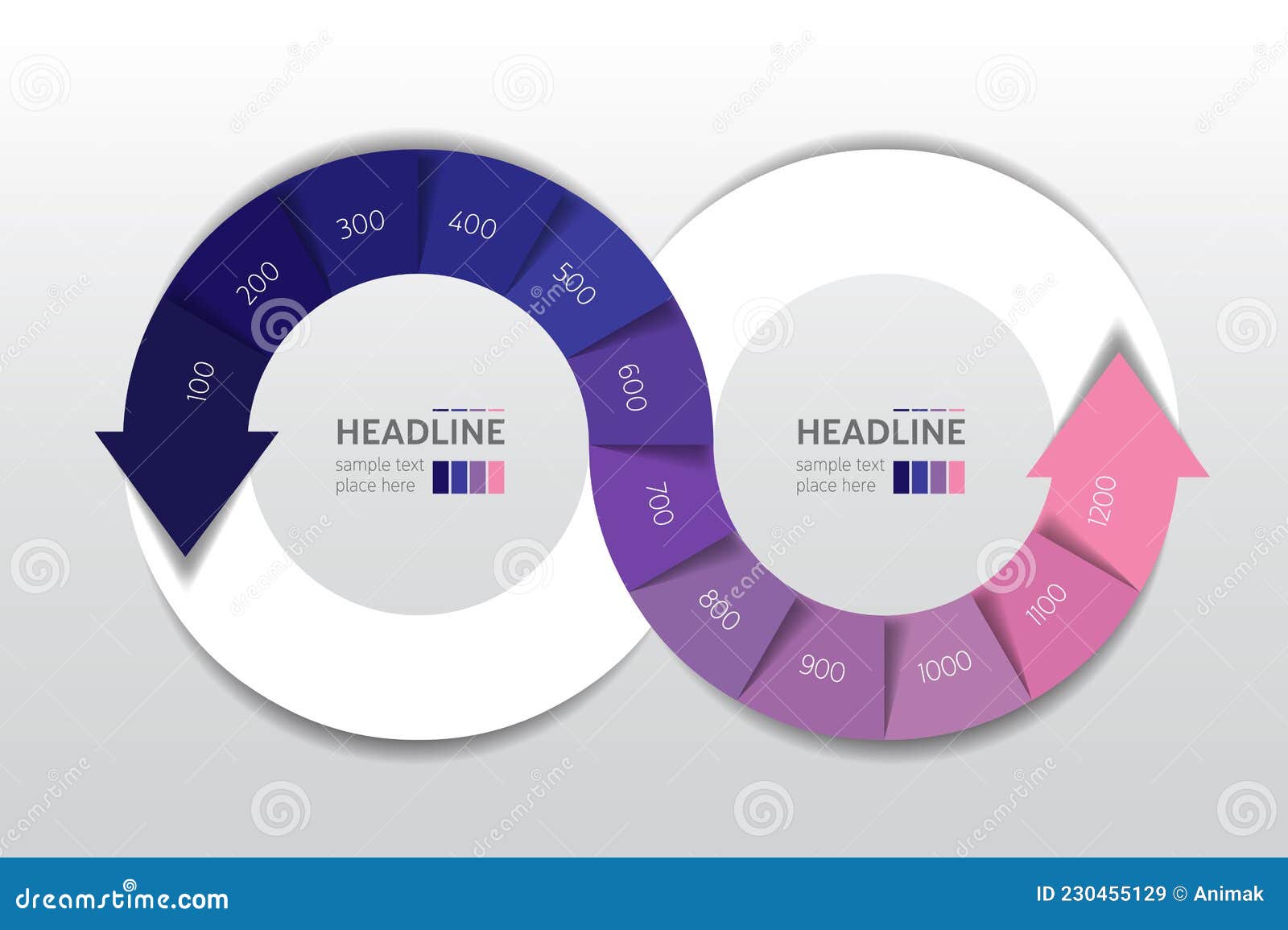 Devops, Infinity Infographic. 2 Step Options Template, Scheme, Diagram ...
