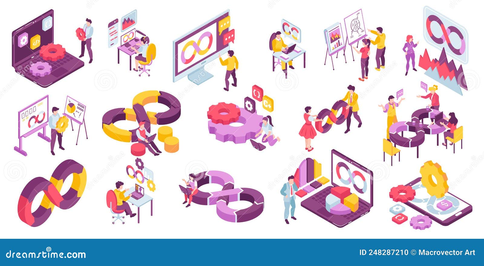 Devops Engineering Vector Infographics | CartoonDealer.com #233588932