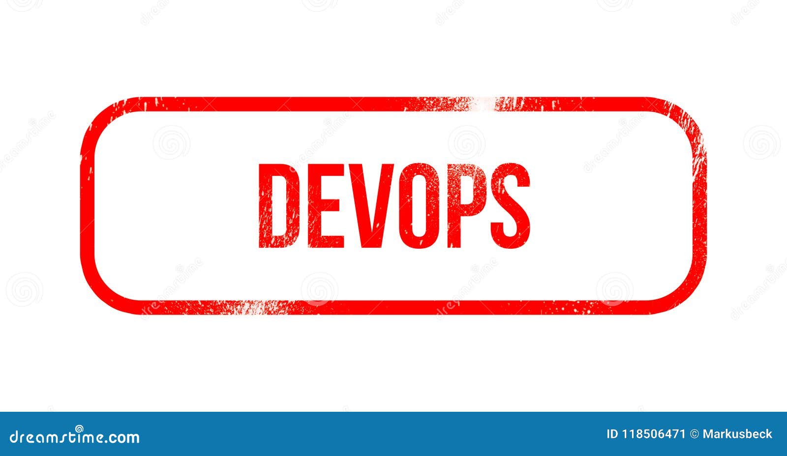 DevOps - Red Grunge Rubber, Stamp Stock Illustration - Illustration of ...