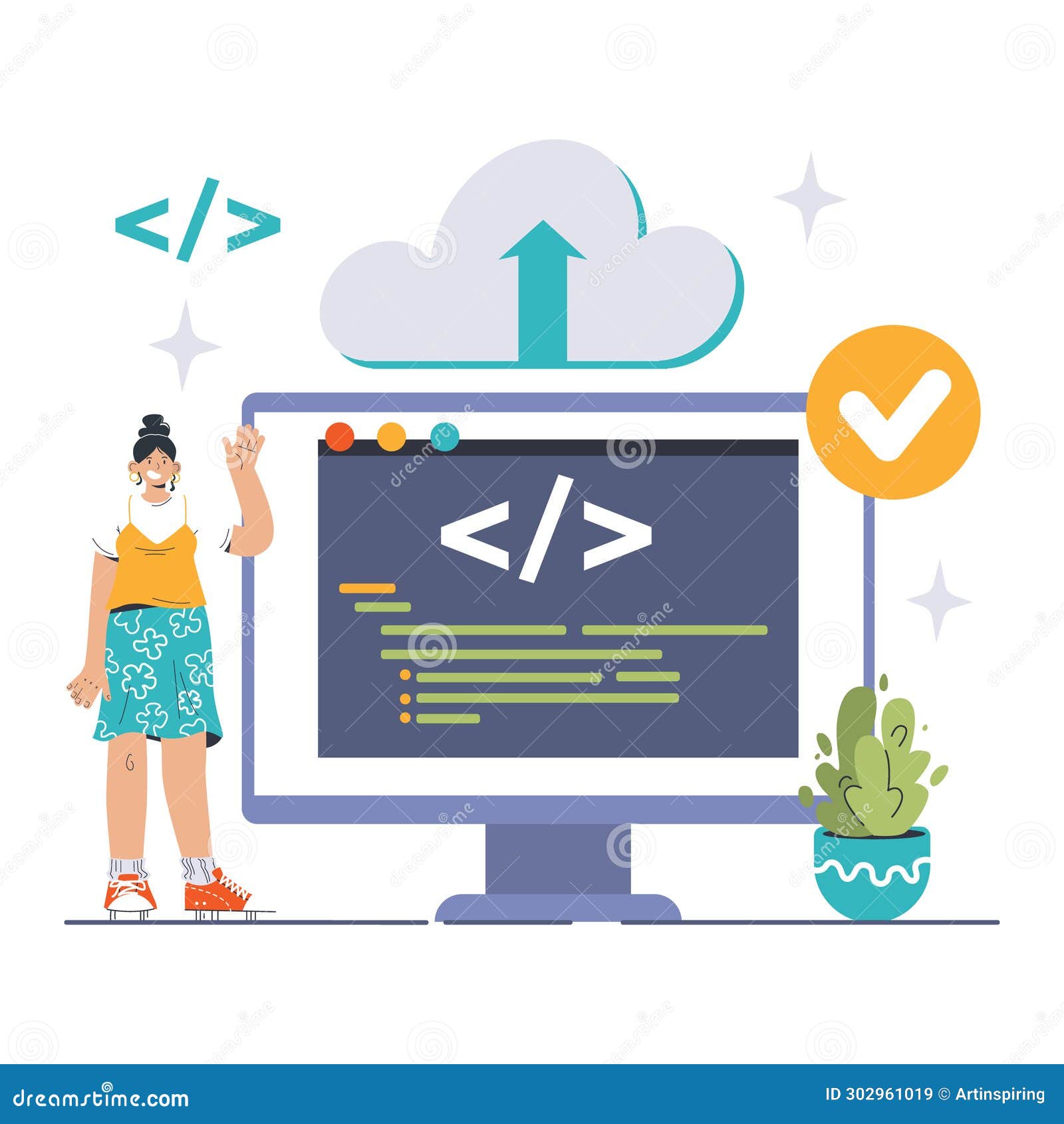 Devops Software Development Methodology Stock Vector Illustration Of Programming Support