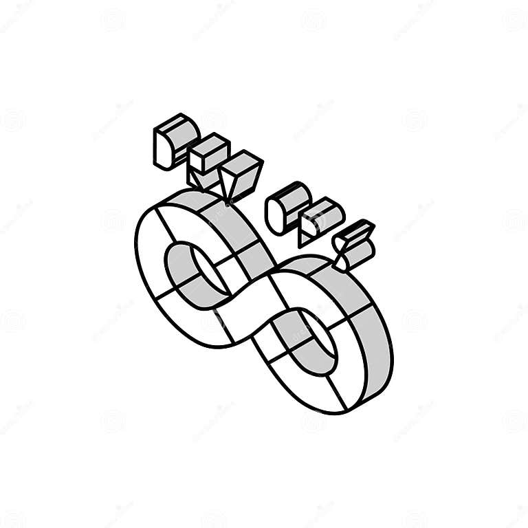 Devops Software Isometric Icon Vector Illustration Stock Vector ...