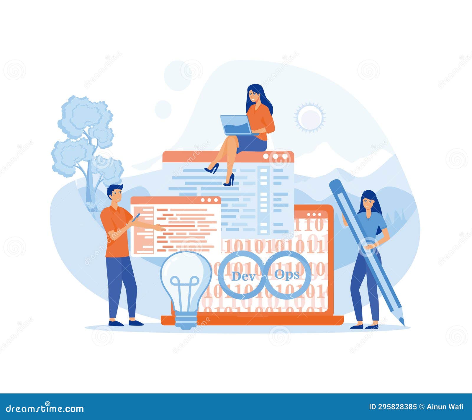 DevOps Software, Team of Programmer, Development and Operations. Stock ... DevOps Software, Team of Programmer, Development and Operations. Stock ...