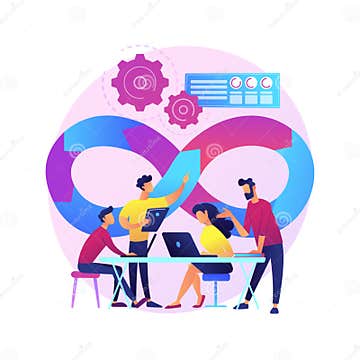 DevOps Team Abstract Concept Vector Illustration. Stock Vector ...