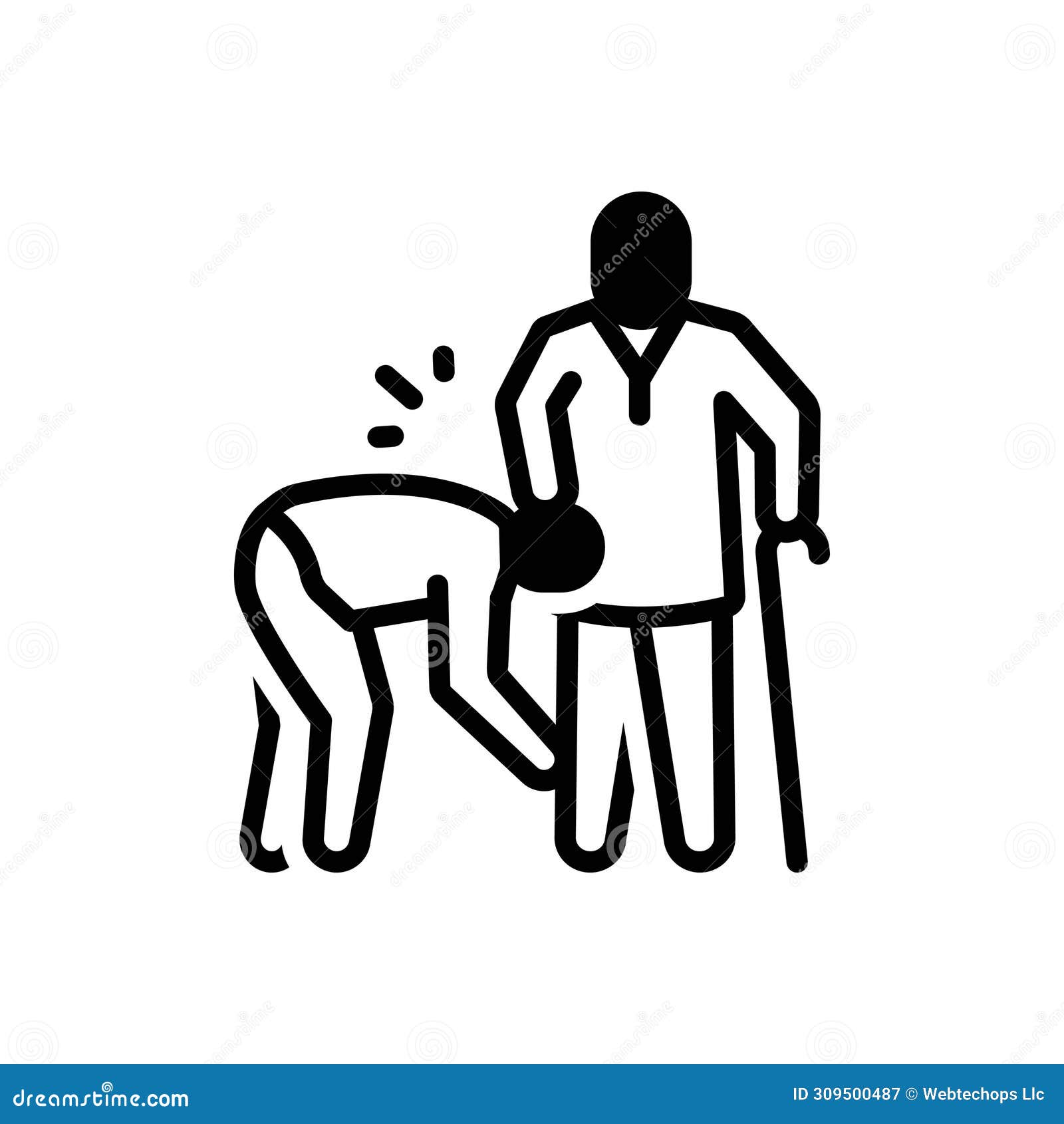 Black Solid Icon for Devoted, Loyal and Deference Stock Illustration ...