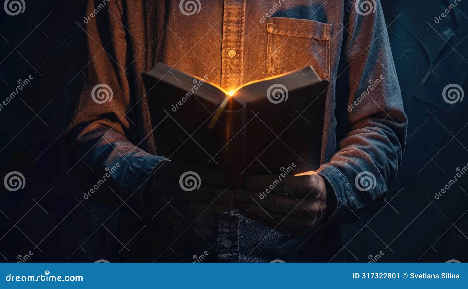Devoted Man Holding and Reading the Holy Bible, Symbolizing Faith and ...