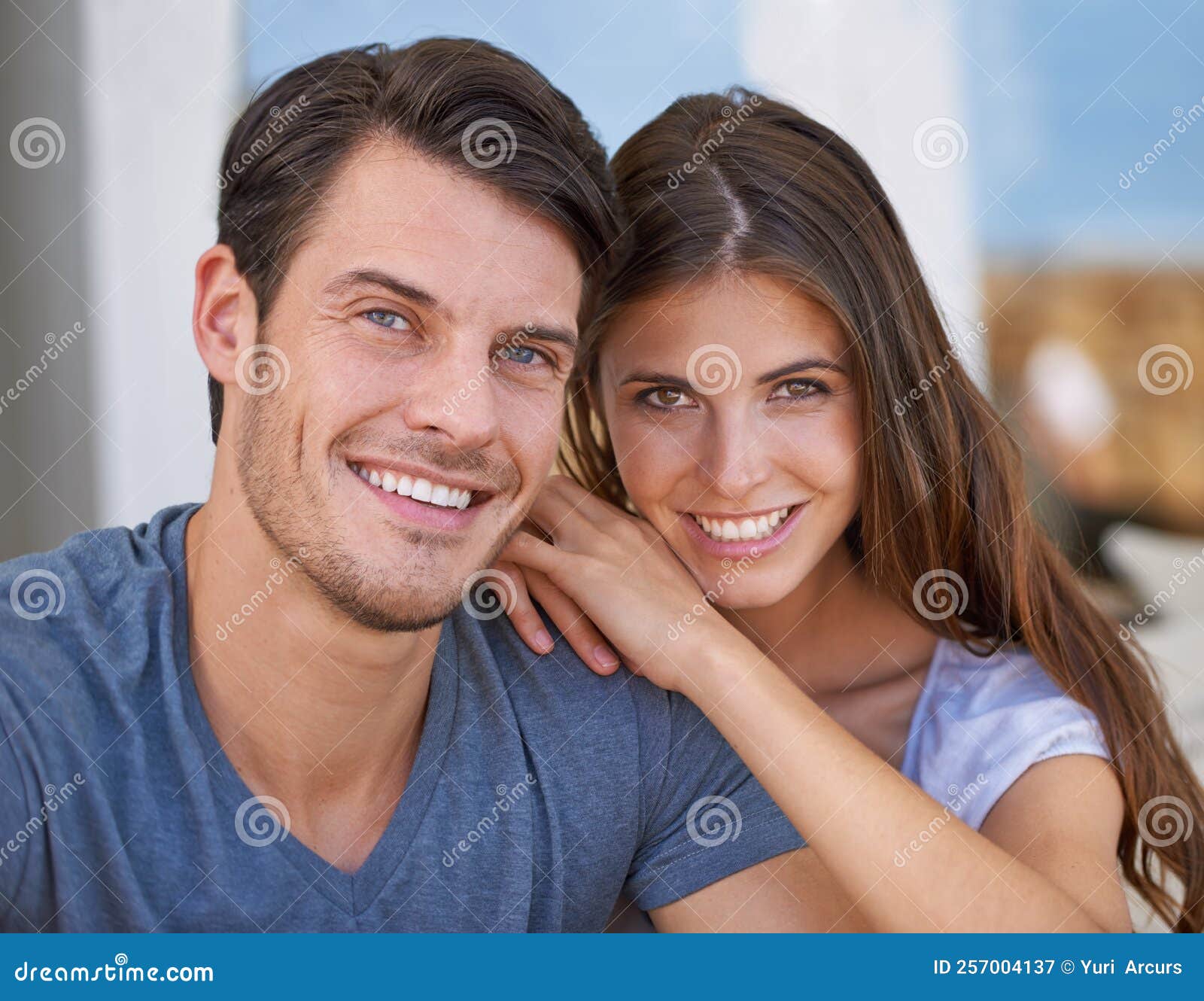 Devoted To Each Other. Portrait of an Affectionate Young Couple ...