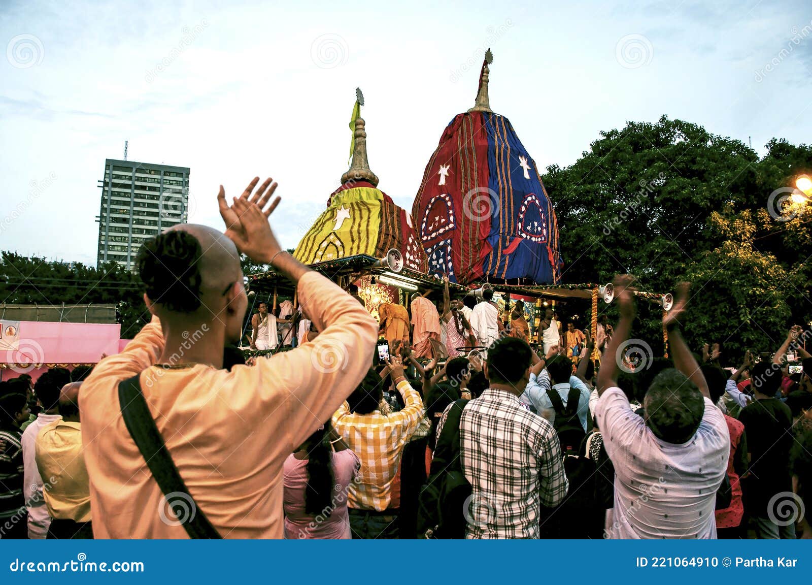 The Devotees are Chanting Hare Krishna in the Eve of Ratha Yatraa ... The Devotees are Chanting Hare Krishna in the Eve of Ratha Yatraa ...