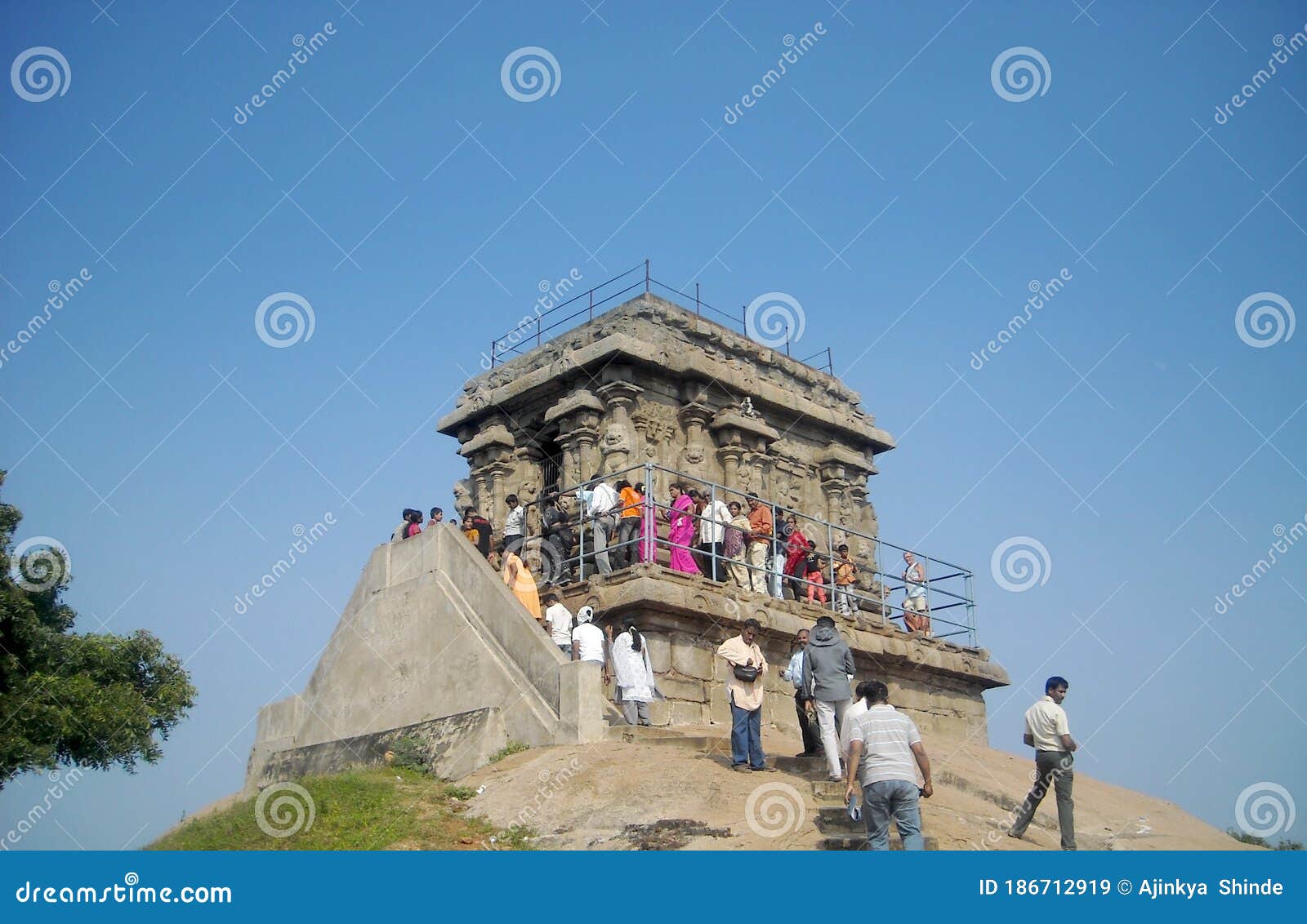 Devotees Making Towards a Temple on a Hill Top Editorial Stock Image ...