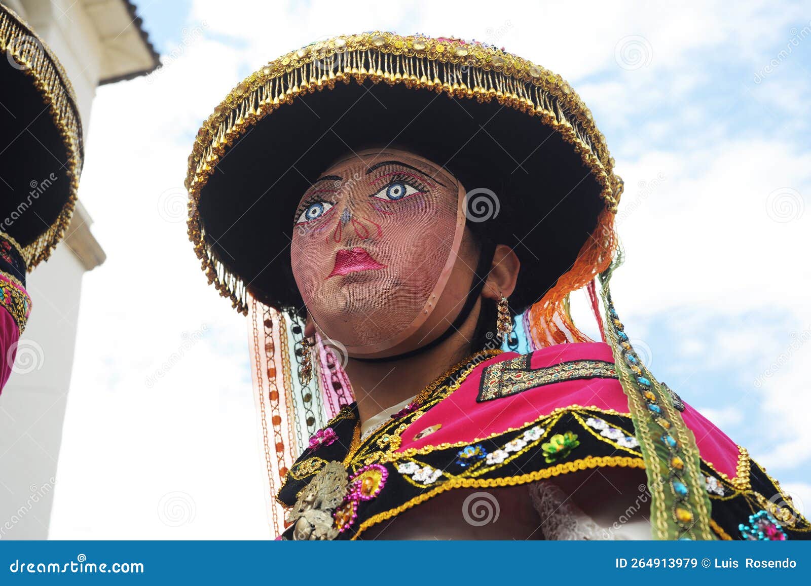 Devotees with Mask in the Streets of the Town the Procession of the ...