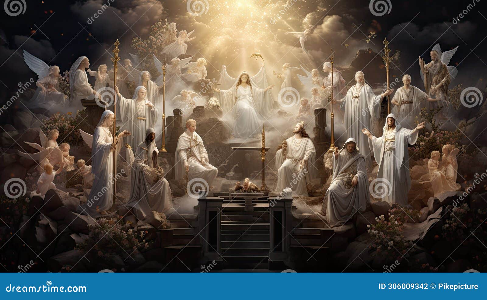 Devotion catholic saints stock illustration. Illustration of ...