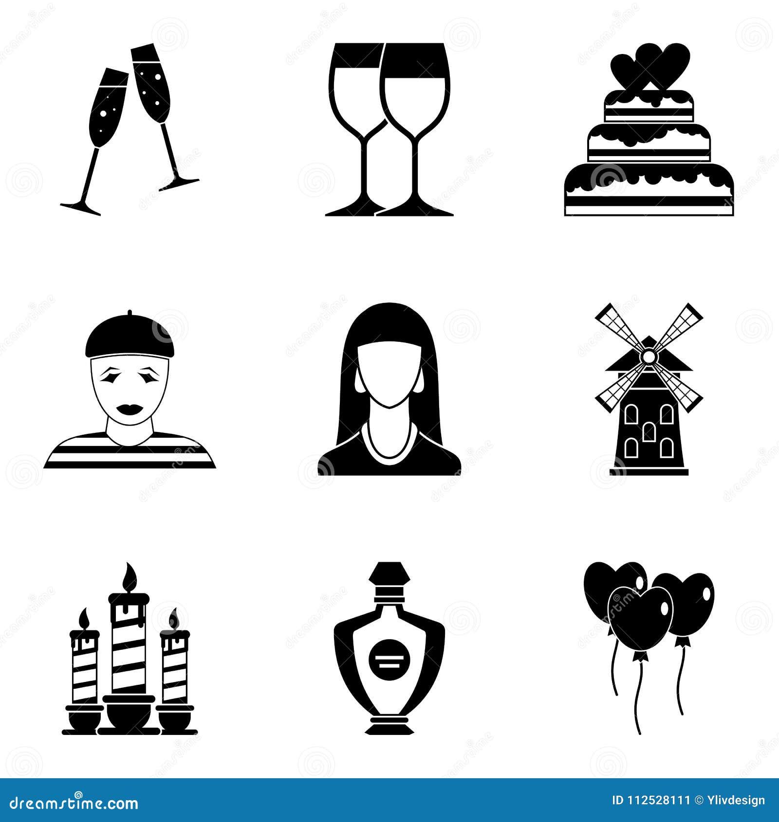 Devotion Icons Set, Simple Style Stock Vector - Illustration of hand ...