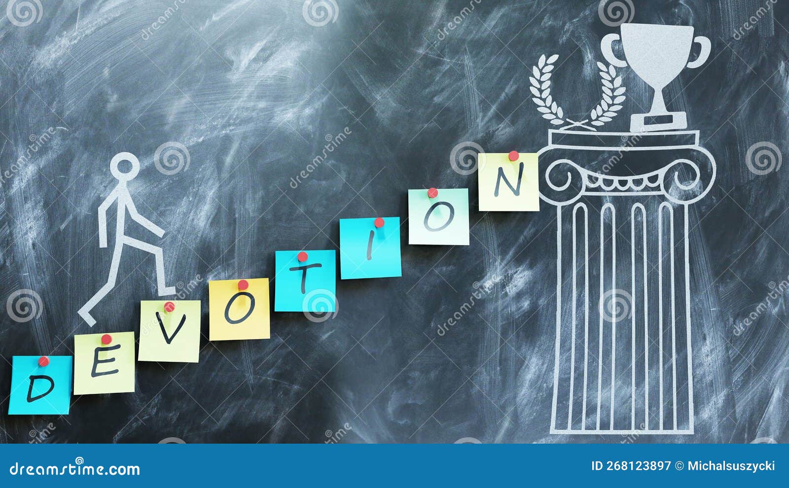 Devotion Make Steps To Success Stock Illustration - Illustration of ...