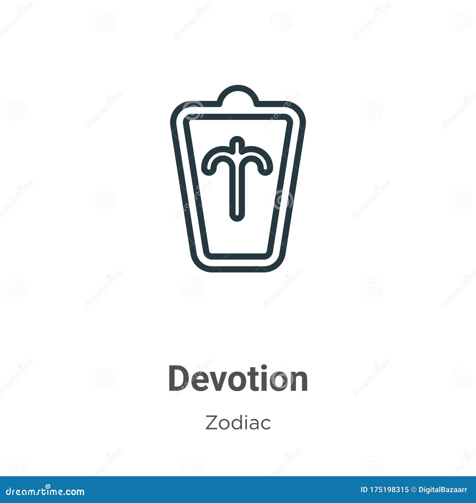 Devotion Concept Vector Linear Icon Isolated On Transparent Back ...