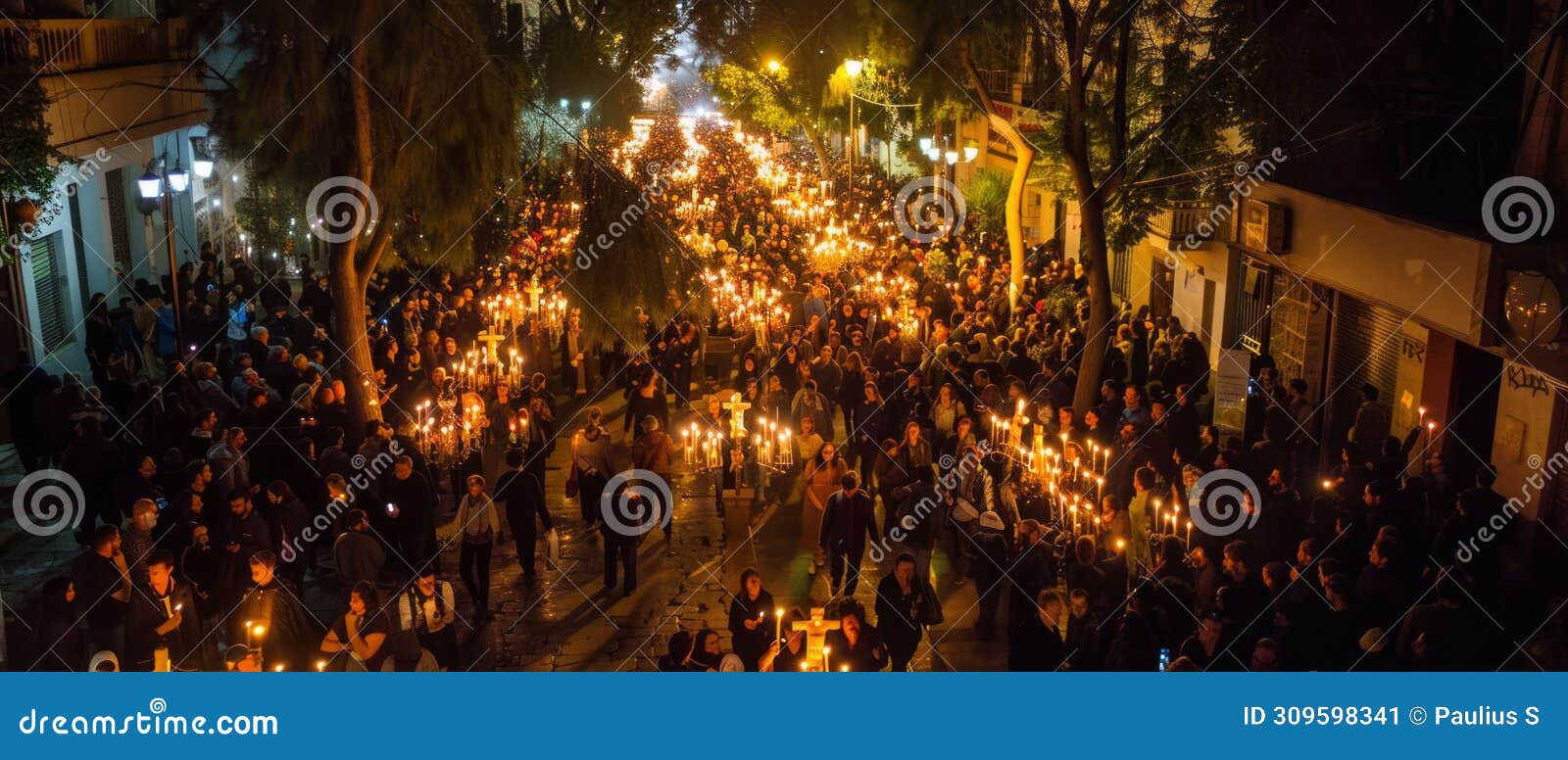 Devotion in the Streets of Athens: Good Friday Epitaph Procession Stock ...