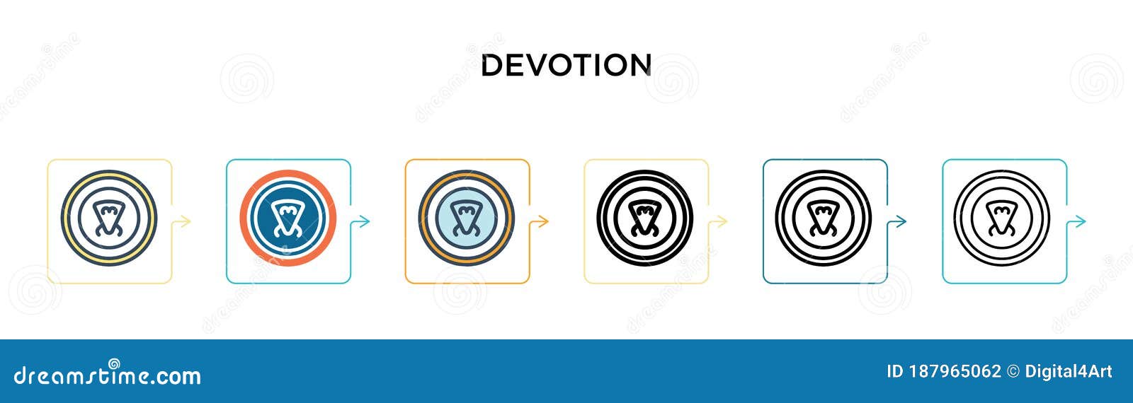 Devotion Icon In Different Style Vector Illustration. Two Colored And ...