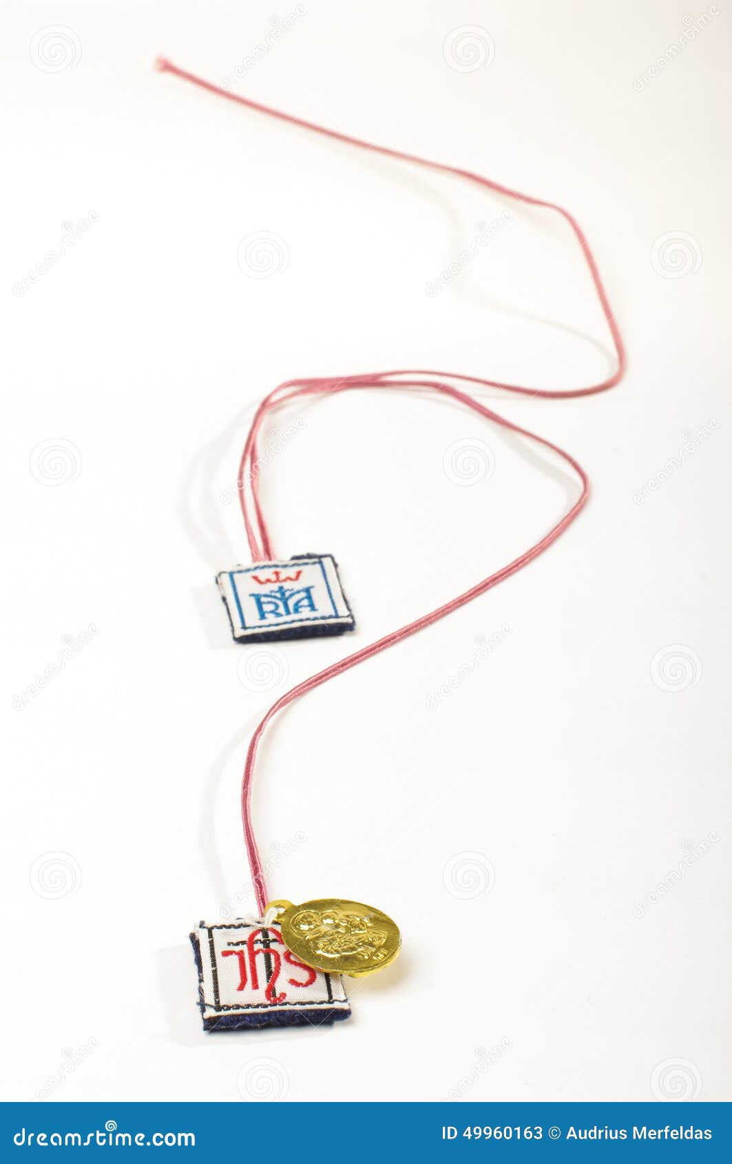 Devotional Scapular Christianity Religion Symbols Stock Image - Image ...