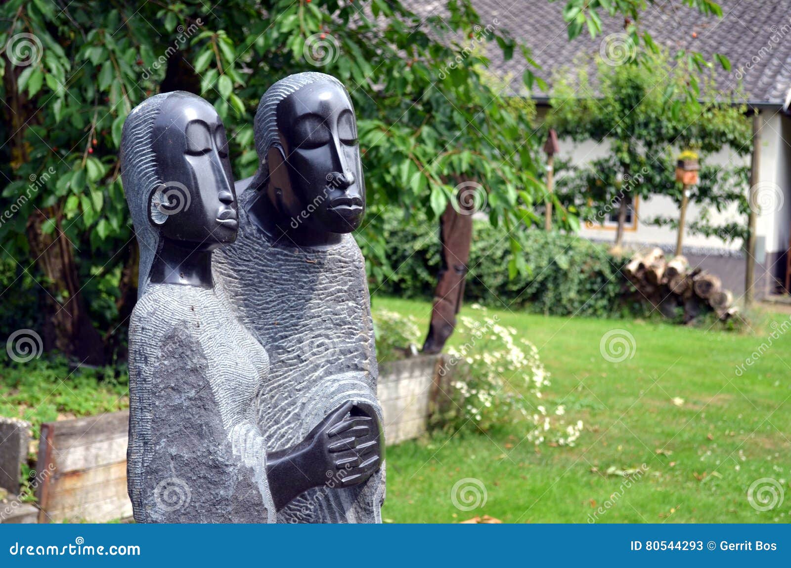 Devotional Statue Couple in Public Garden Stock Image - Image of ...