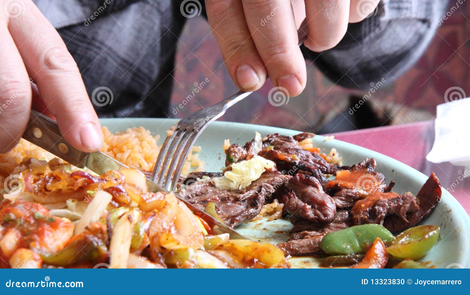 Devouring Mexican Grilled Lunch Stock Photo - Image of fattening ...