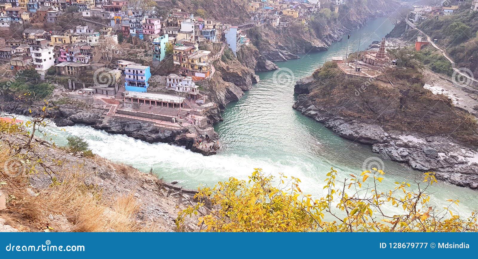 DevpraPanch Prayag Five Confluences of Alaknanda River Editorial ...