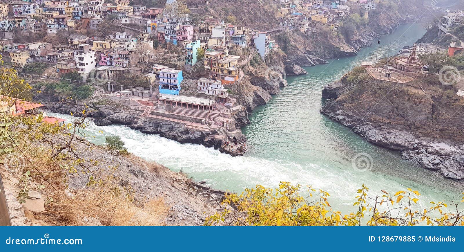 DevpraPanch Prayag Five Confluences of Alaknanda River Editorial Image ...