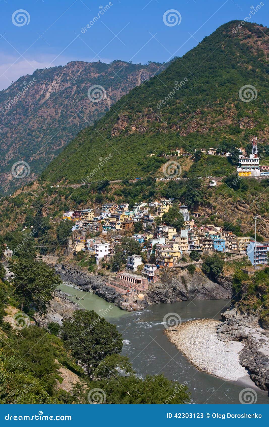 Devprayag Uttarakhand, Inde Image stock - Image du himalaya, antique: 42303123