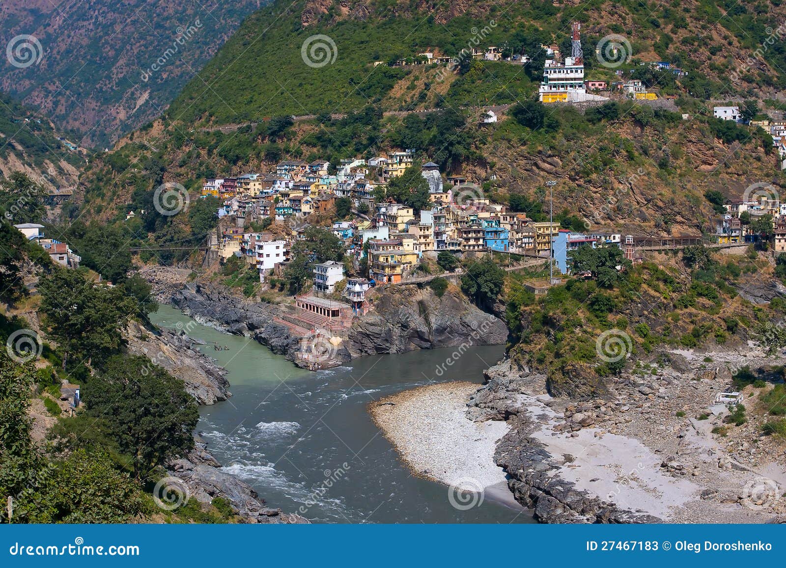 Devprayag, Uttarakhand, India. Stock Image - Image of indian, asia ...