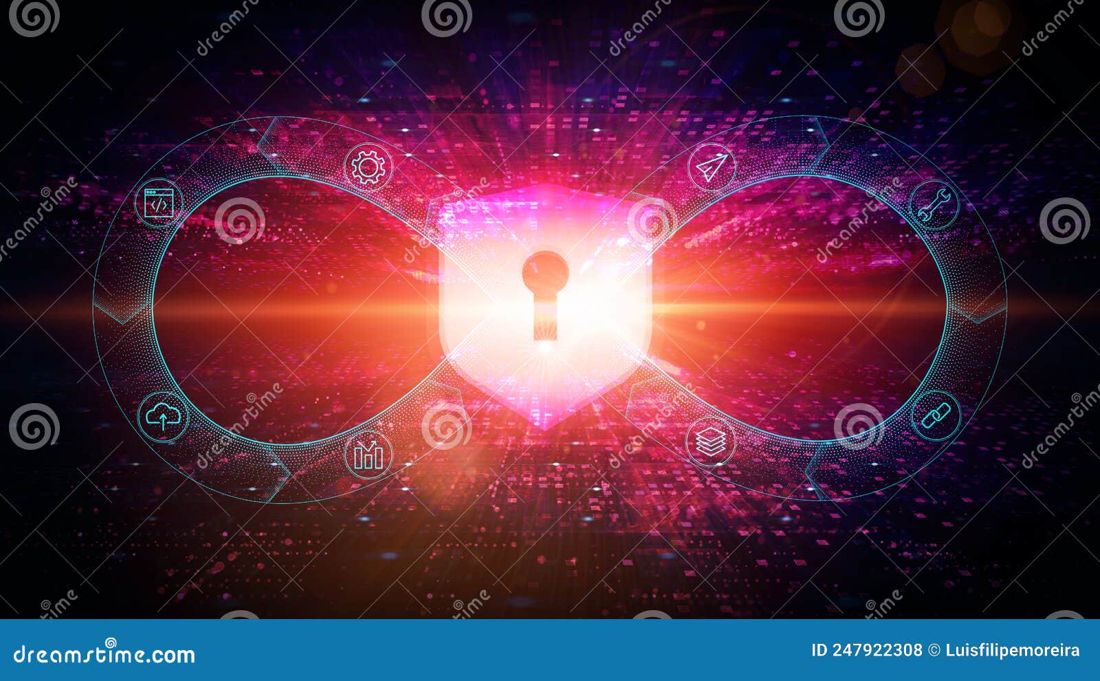 Devsecops Conceptual Illustration Stock Illustration Illustration