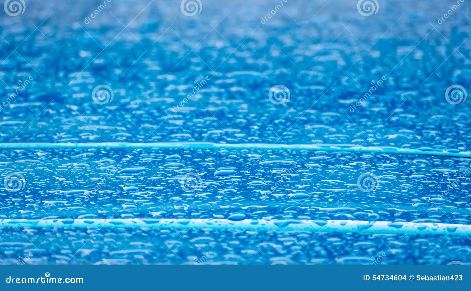Dew on blue background stock photo. Image of window, water - 54734604