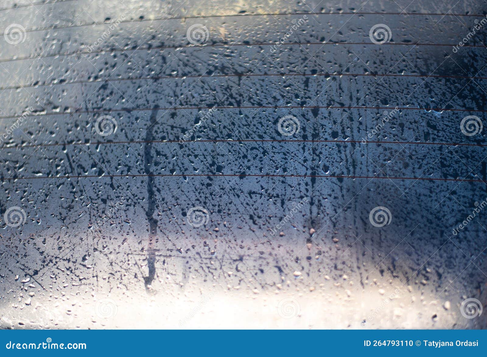 Dew on the Car Window in the Morning. Stock Photo - Image of dust, flow ...