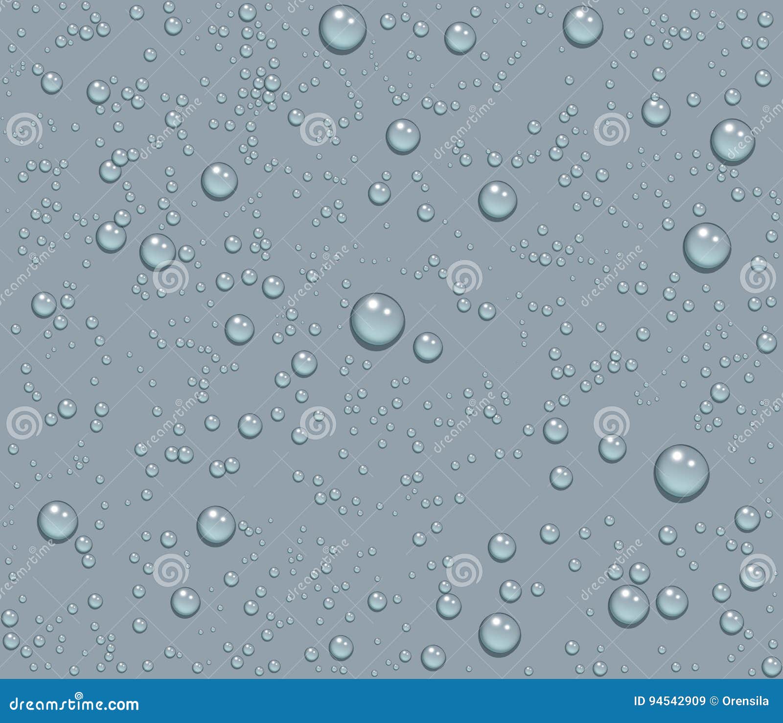 Dew Drops of Water Seamless Background Stock Vector - Illustration of ...