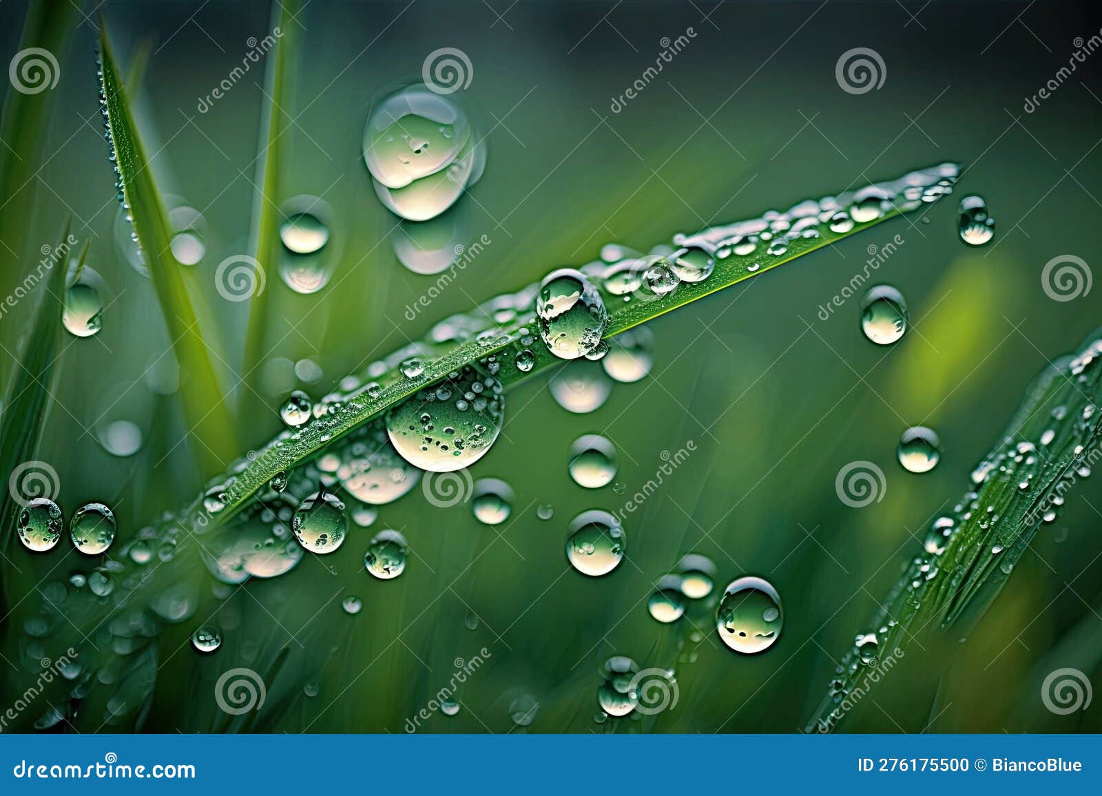 Dew on the Fresh Spring Grass in the Field. Stock Photo - Image of ...