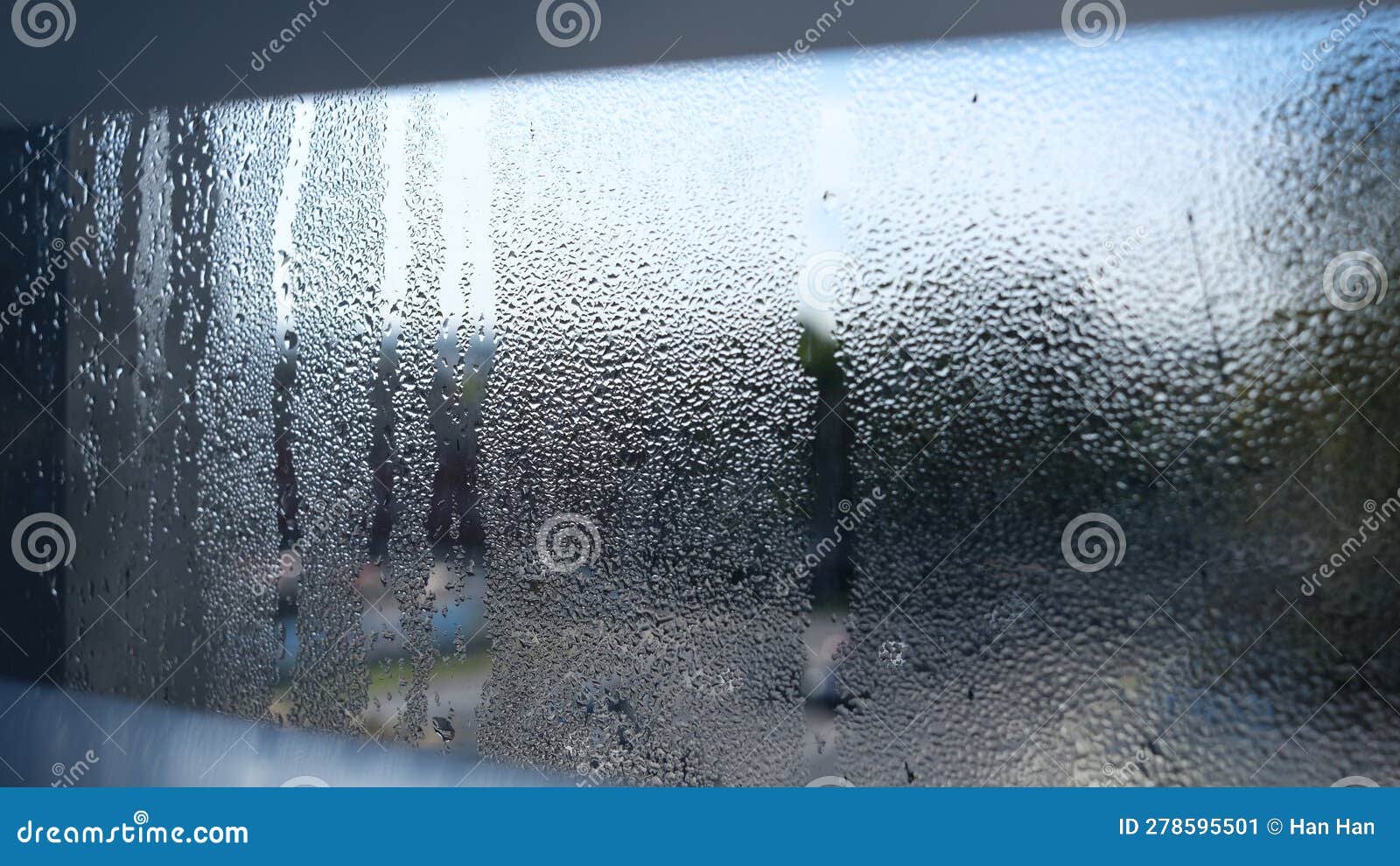Dew on glass windows stock image. Image of drip, glass - 278595501