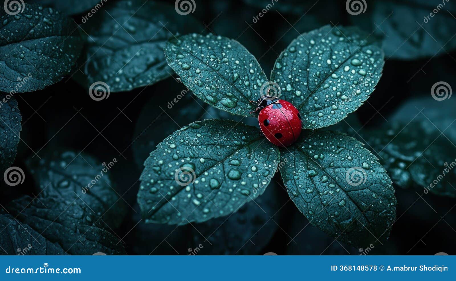 Vibrant Ladybug On Green Leaves Royalty-Free Stock Photo ...