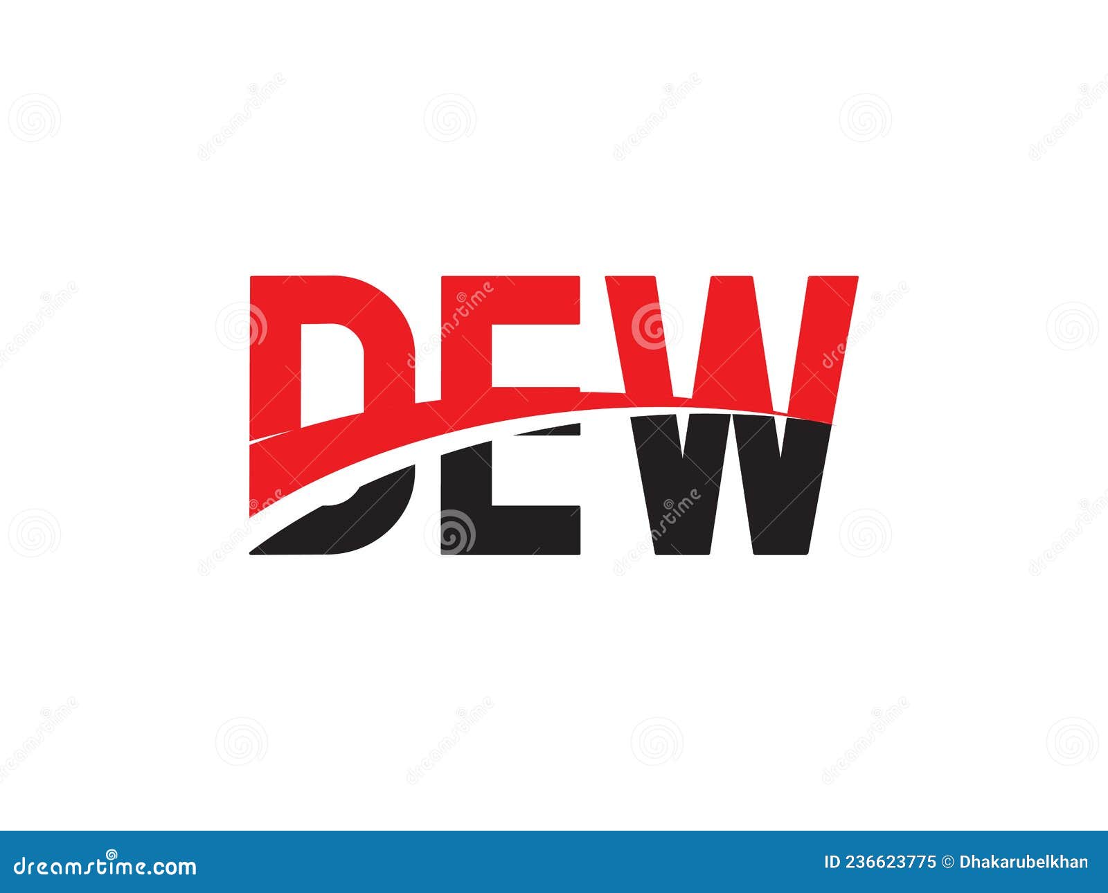 DEW Letter Initial Logo Design Vector Illustration Stock Vector ...