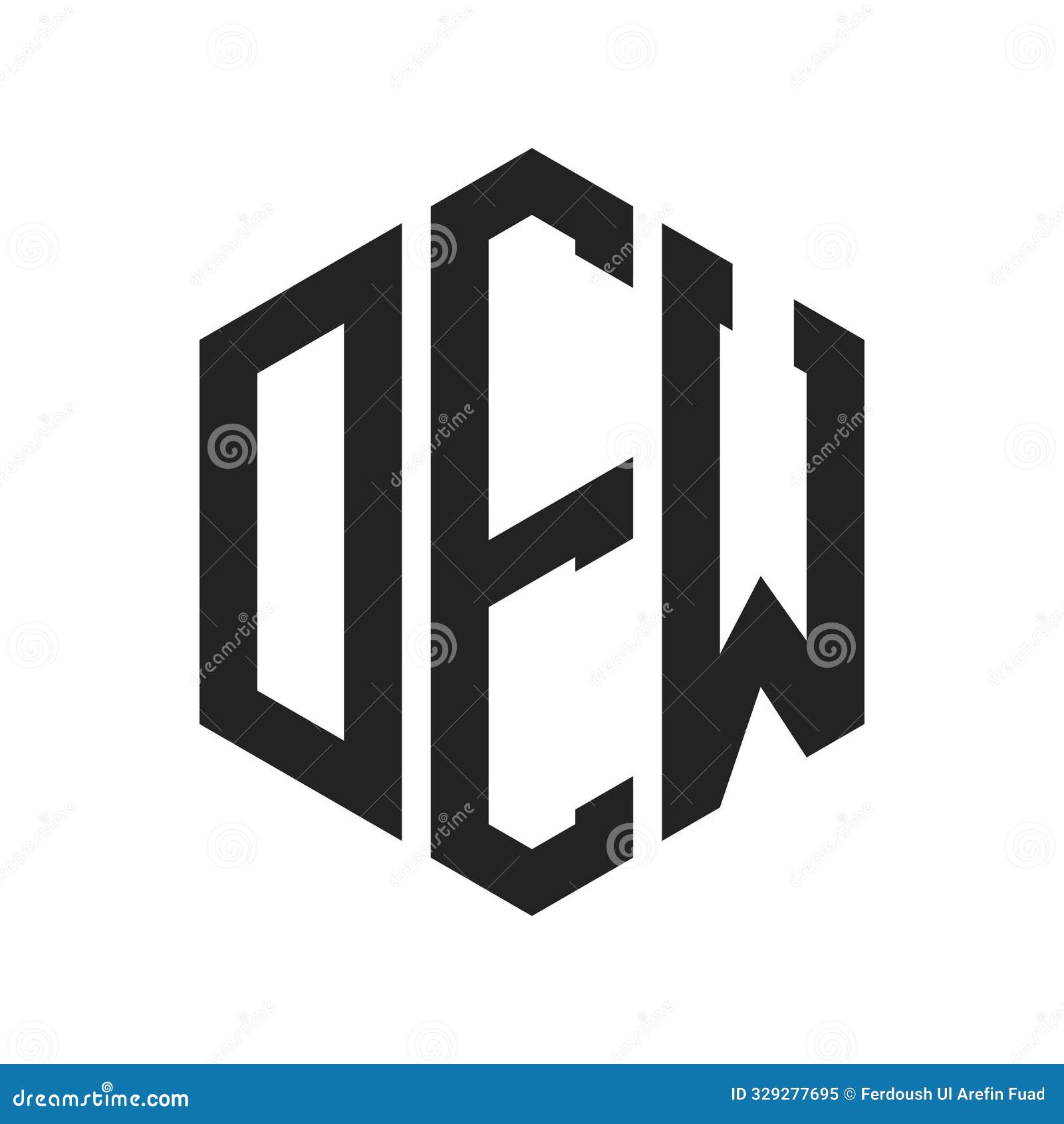 DEW Logo Design. Initial Letter DEW Monogram Logo Using Hexagon Shape ...