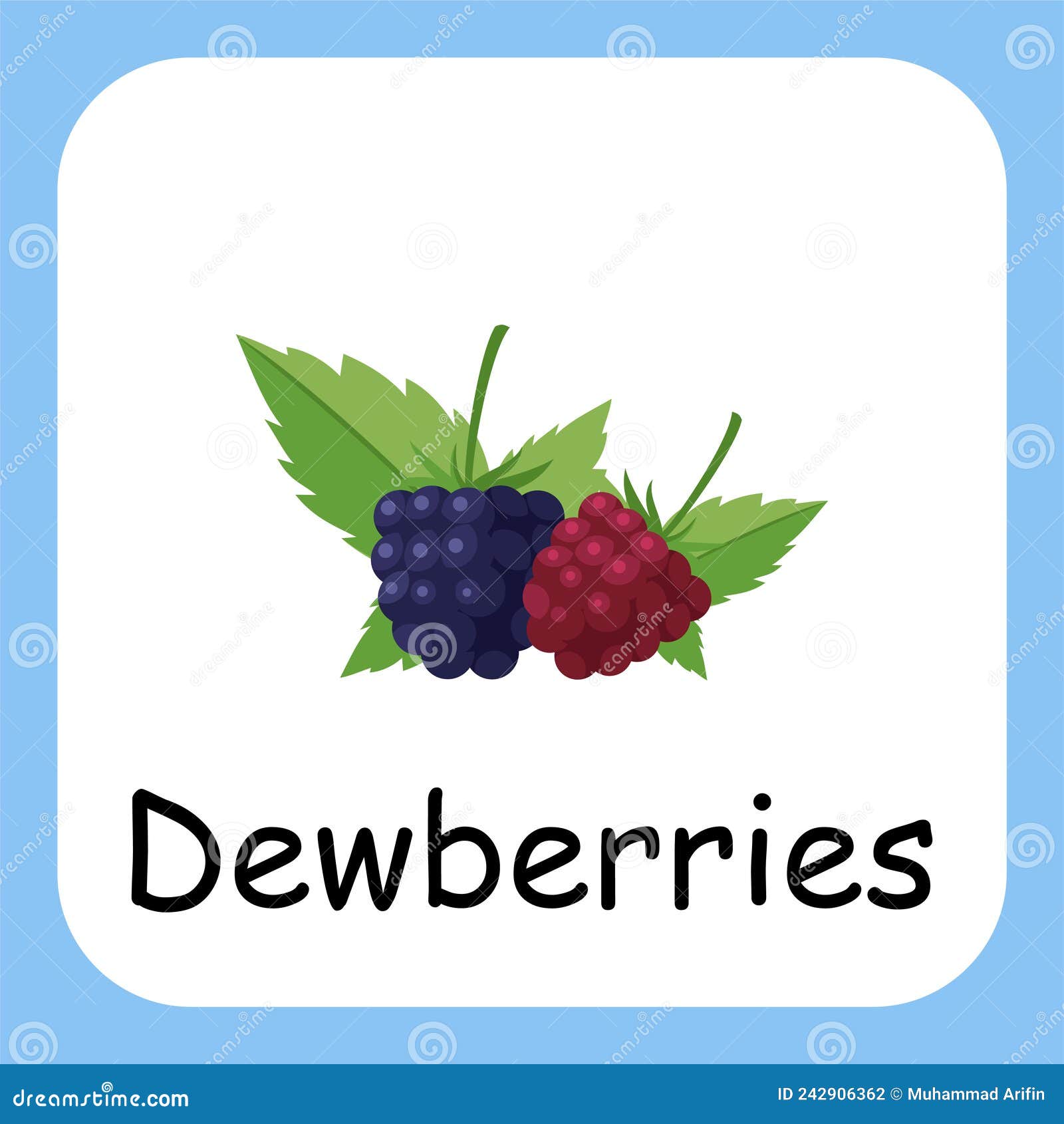 Dewberries Flat Design, Illustration For Kids, Clip Art Vector Flat Design | CartoonDealer.com ...