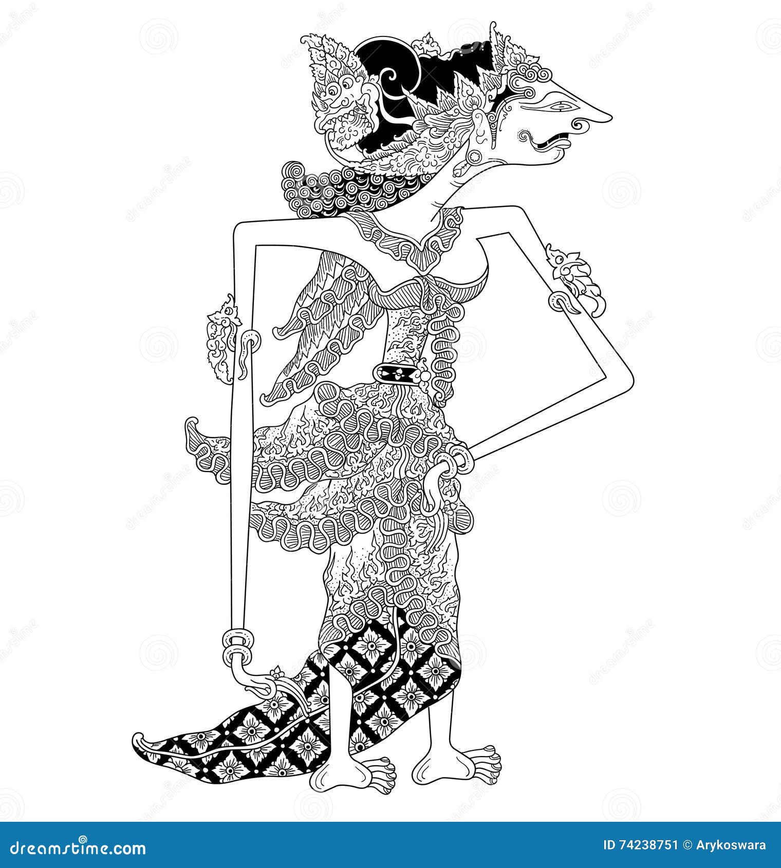 Dewi Sayempraba stock vector. Illustration of sadewa - 74238751